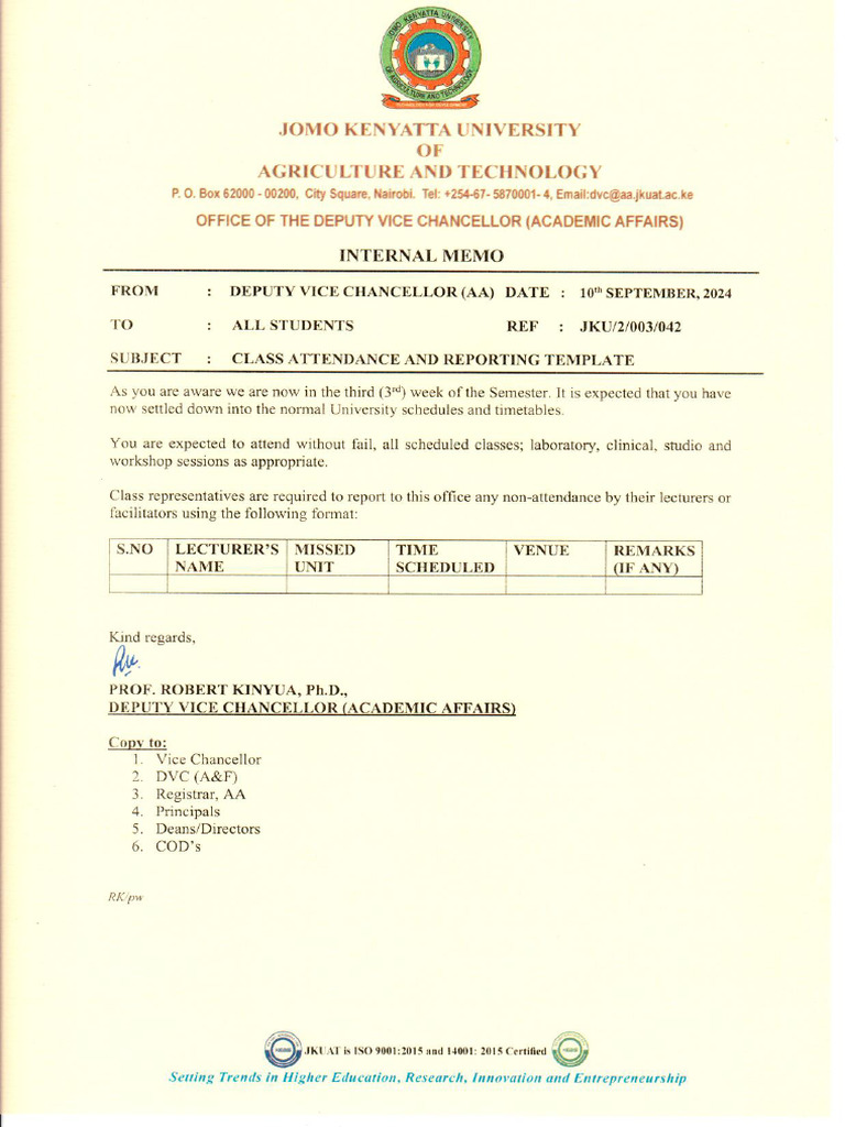 Class Attendance and Reporting Template | PDF