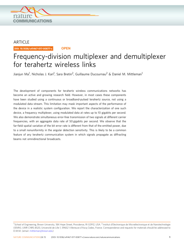 Frequency-Division Multiplexer and Demultiplexer F | PDF