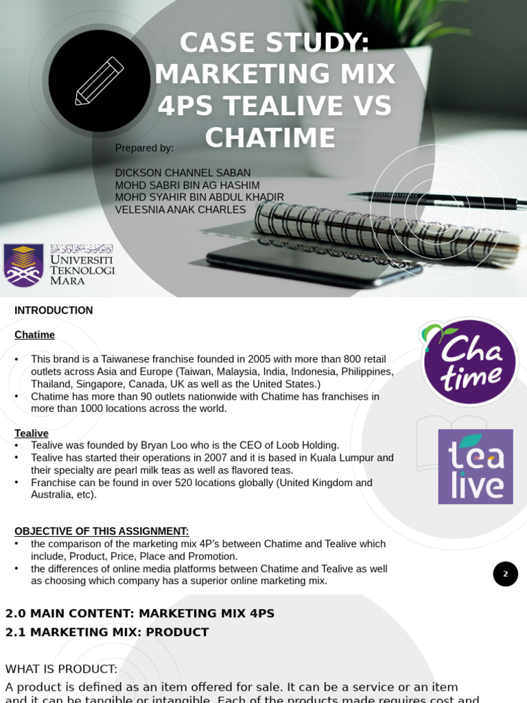 MKT - Tealive Vs Chatime | PDF