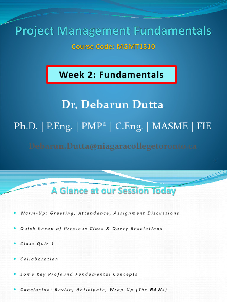 2-Fundamentals of PM | PDF