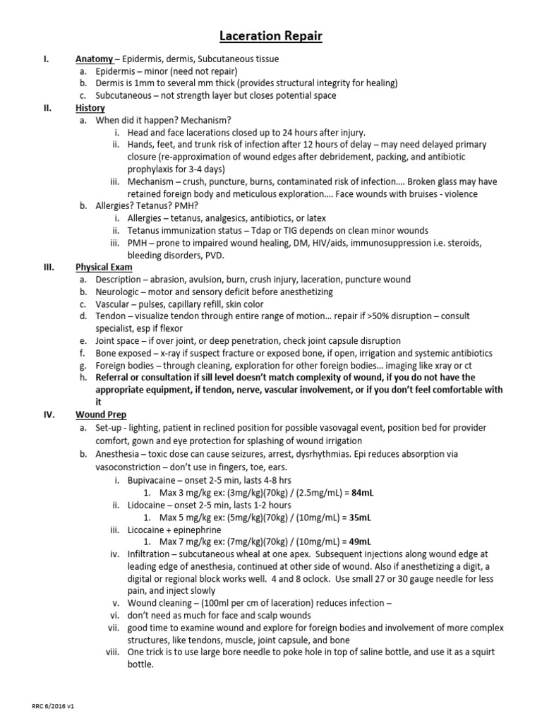 Laceration Repair | PDF