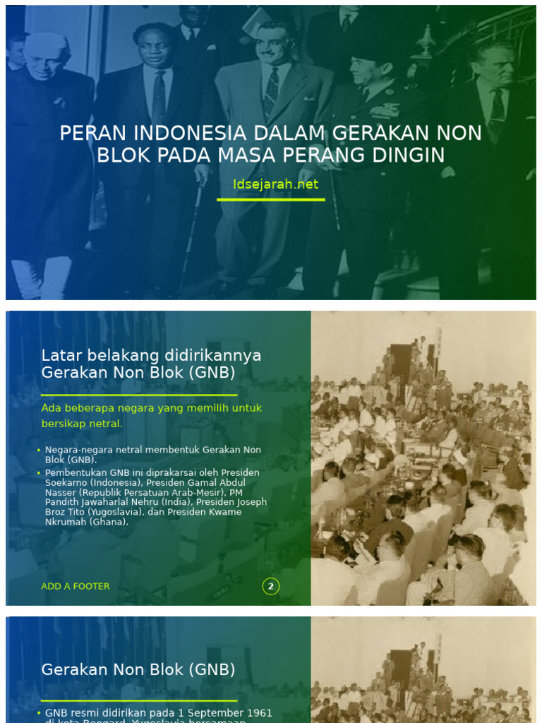 Peran Indonesia Dalam Gerakan Non Blok Pada Masa Perang Dingin | PDF