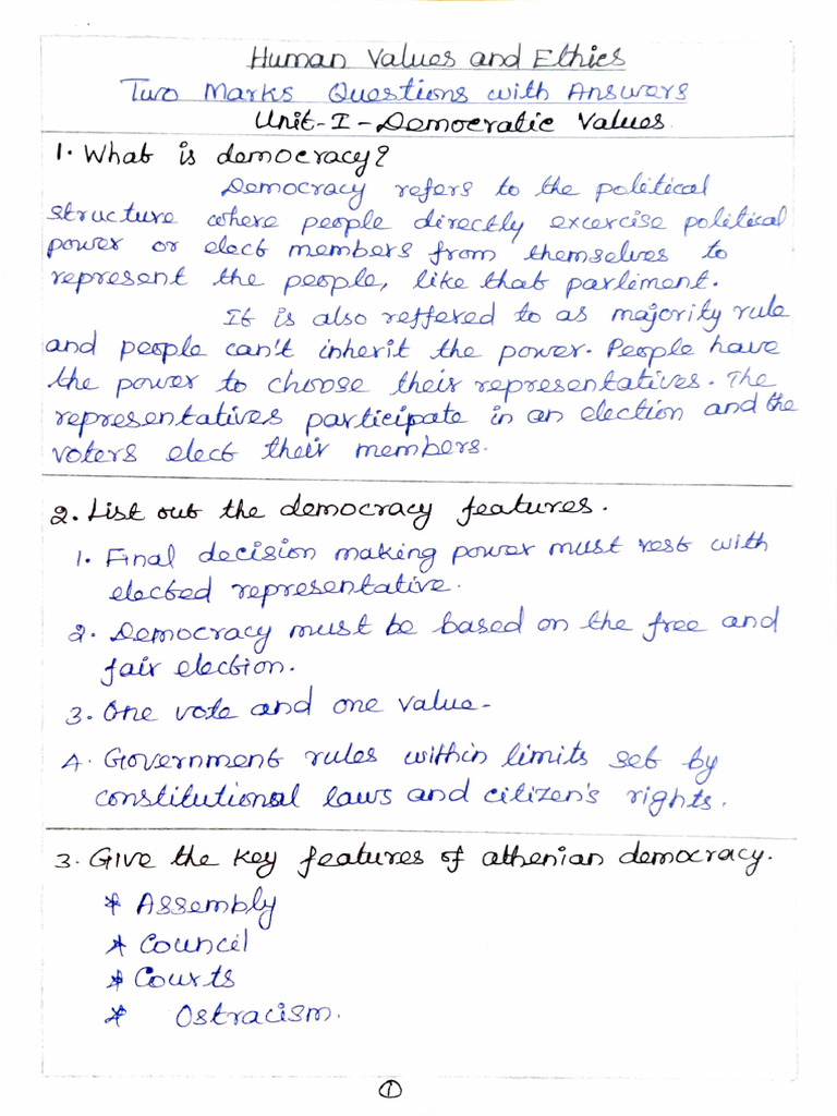 GE3791 - Unit-I - Two Marks Questions with Answers | PDF
