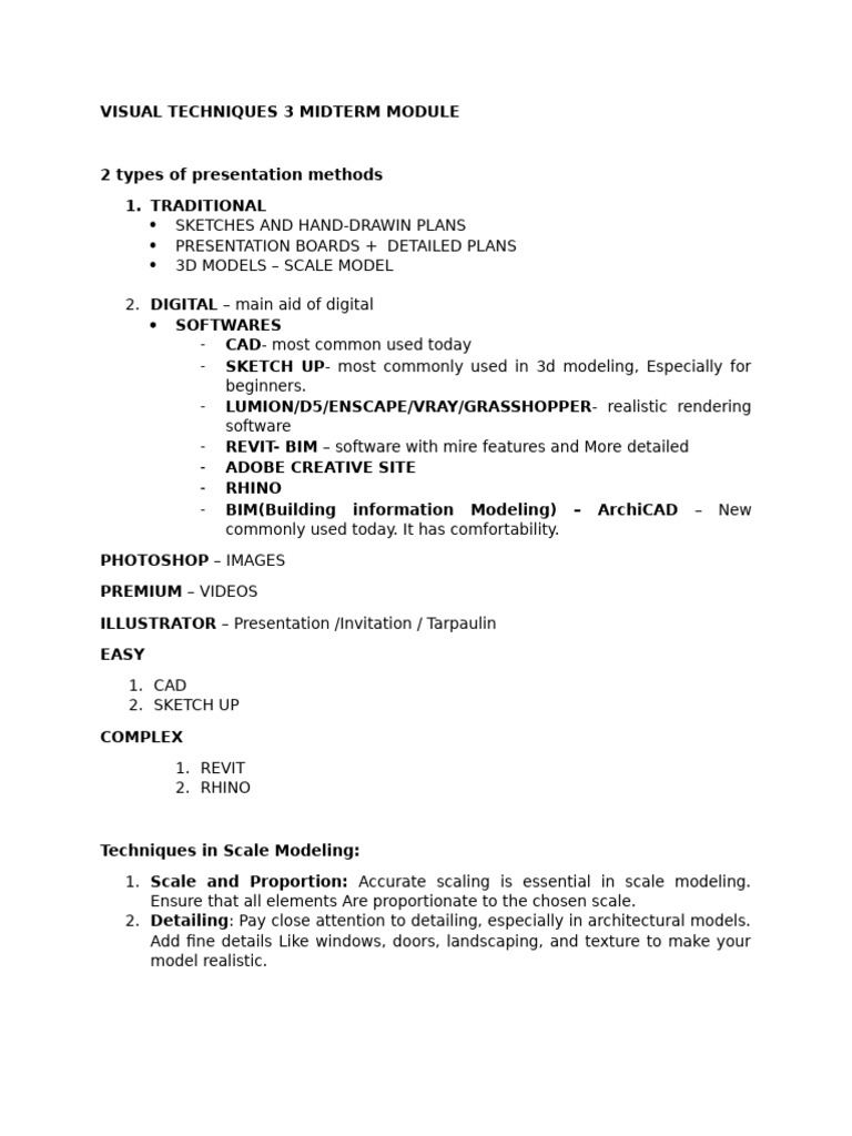 Architectural Visual Techniques | PDF