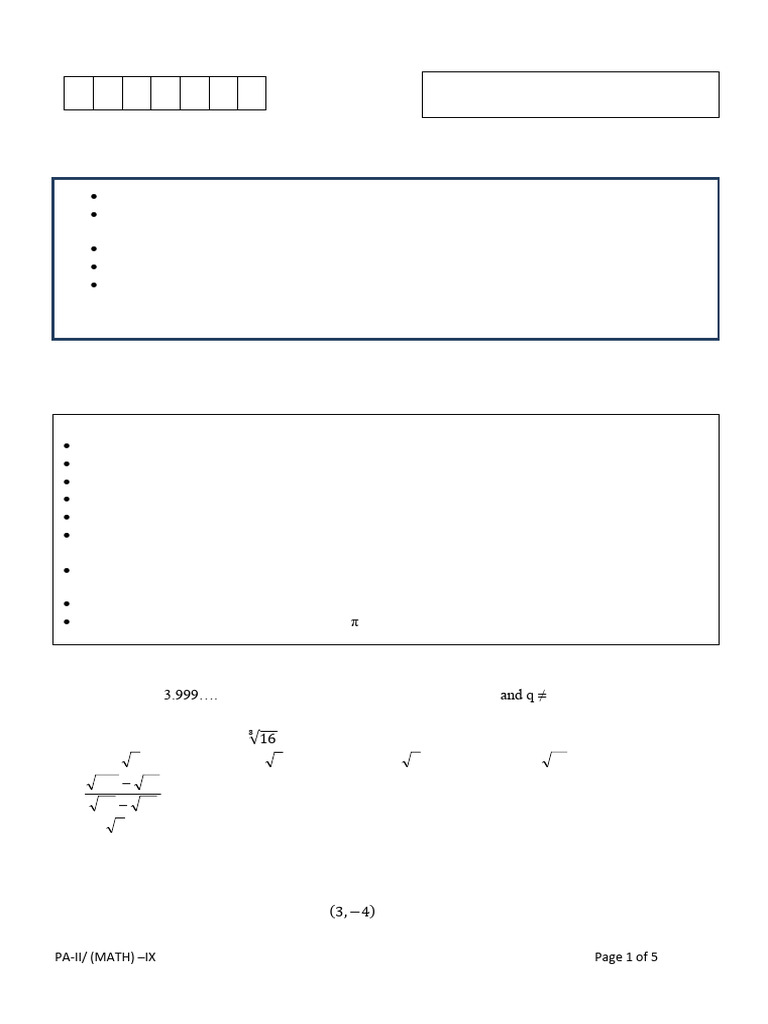 Ix Maths Qp Pdf