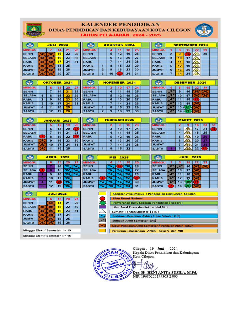 Kalender Pendidikan Tapel 2024-2025 | PDF