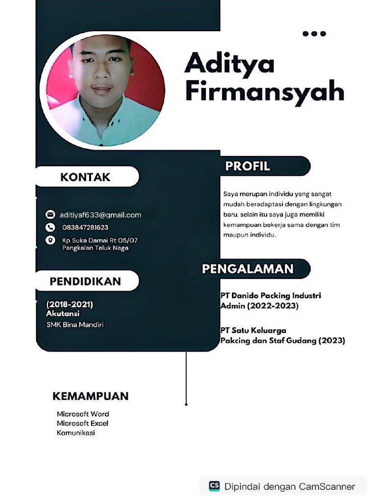 CV Aditiya Firmansyah | PDF