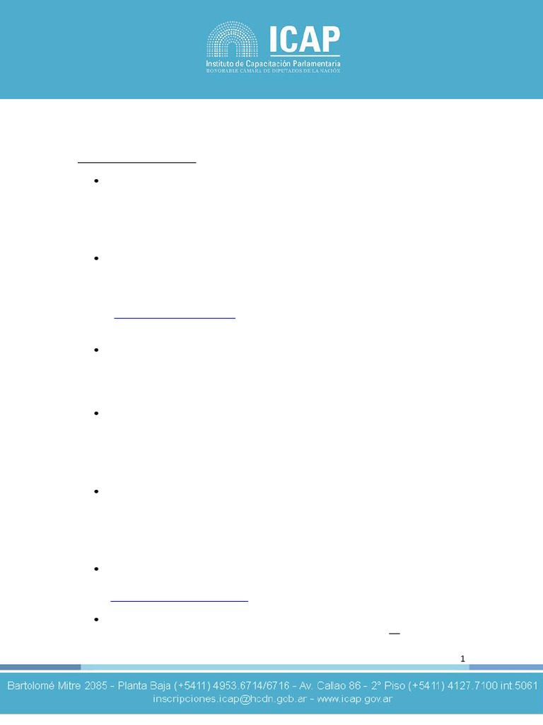 Reglamento ICAP Virtual | PDF
