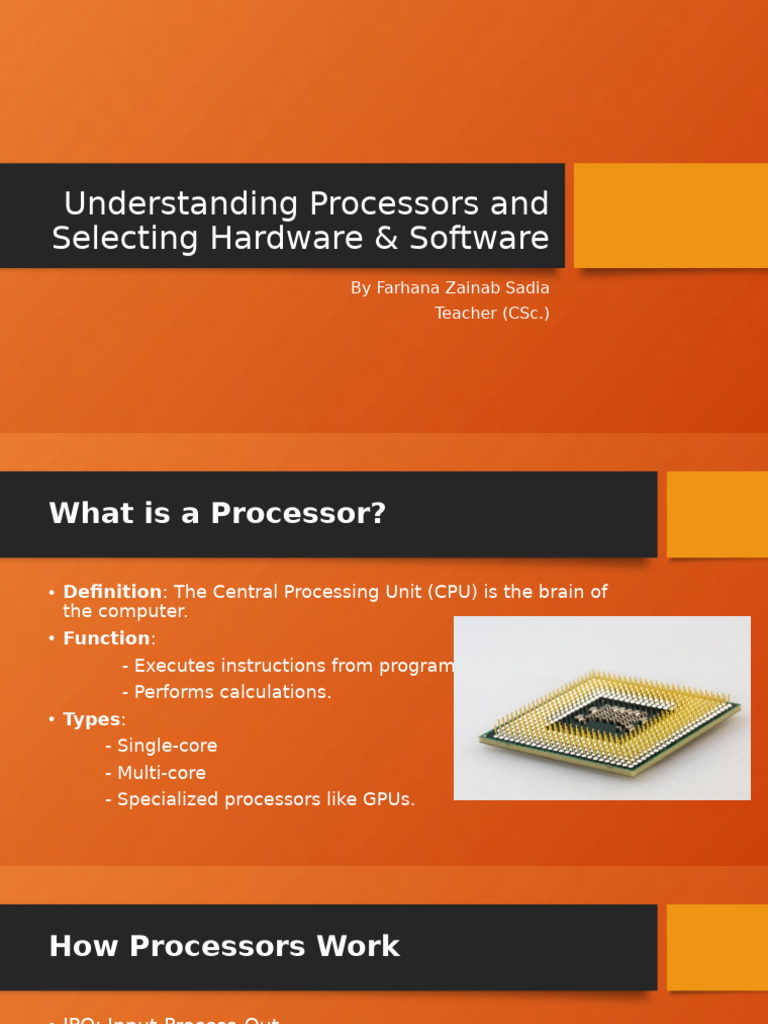 Unit - 3 (Processor and Selection of Hardware and Software) | PDF
