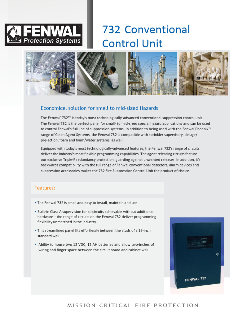 Fenwal 732 Data Sheet 2012 | PDF | Computing | Manufactured Goods