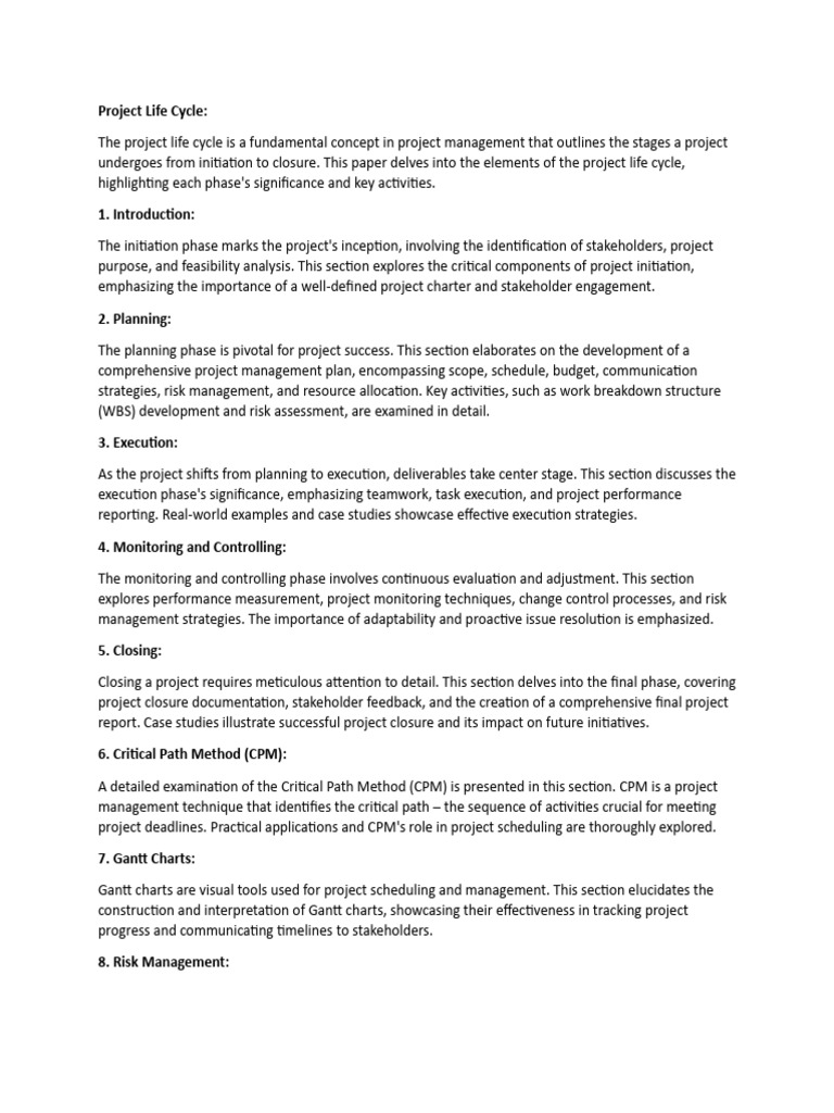 Project Management Assignment | PDF