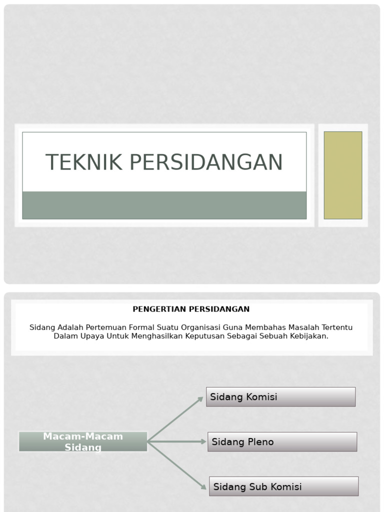 Teknik Persidangan | PDF