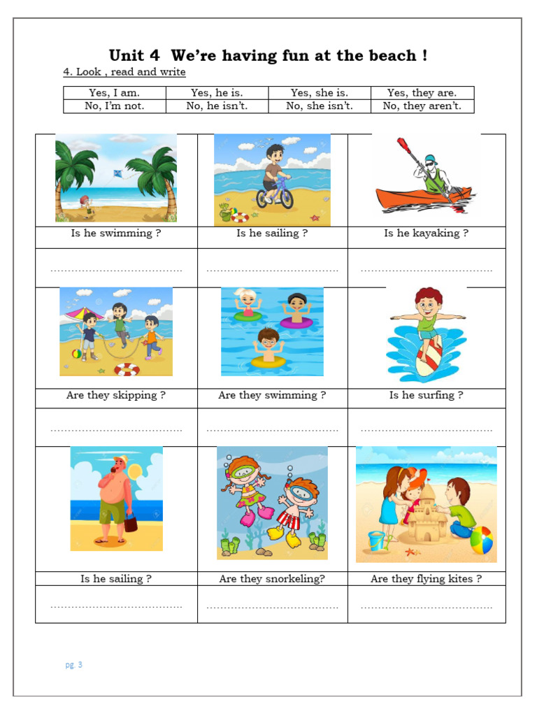 Unit 4 we're having fun at the beach - 4 bản | PDF