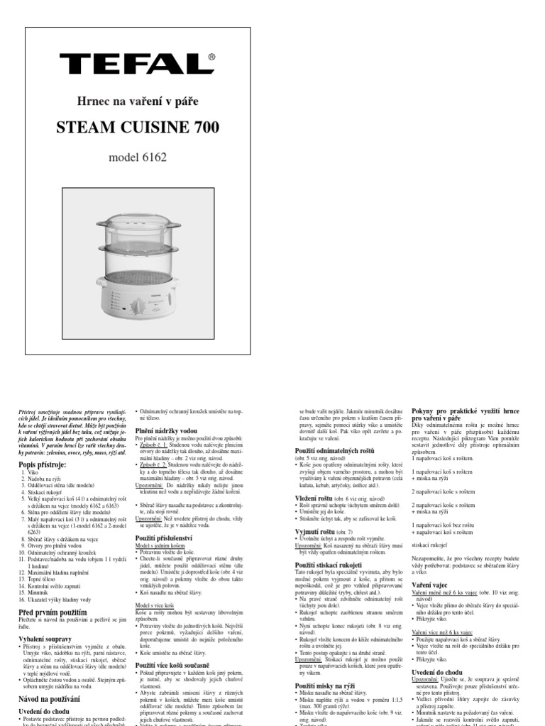 Tefal Steam Cuisine 700 | PDF
