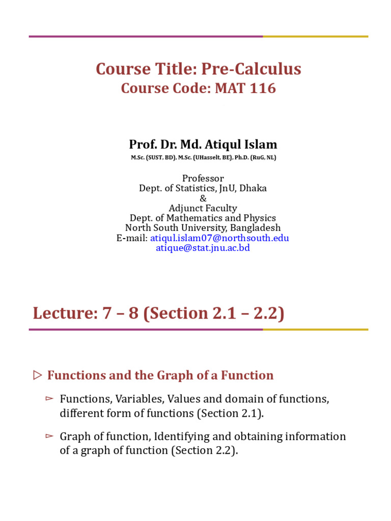 MAT 116 Lecture-7-8 | PDF