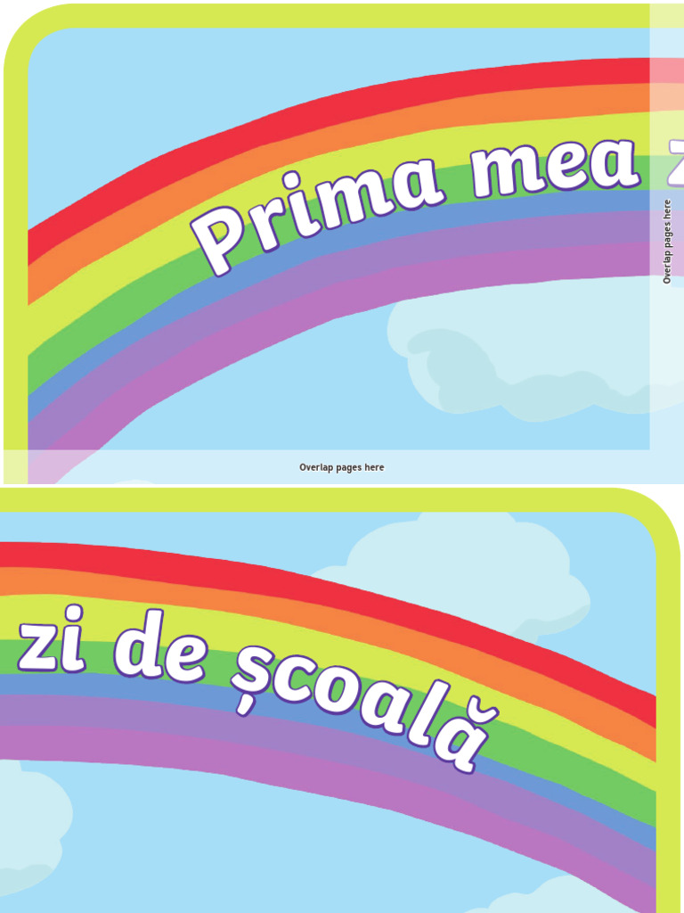 Prima Mea Zi de Scoala Pachet Pentru Panoul Clasei Plansa 4xa4 | PDF