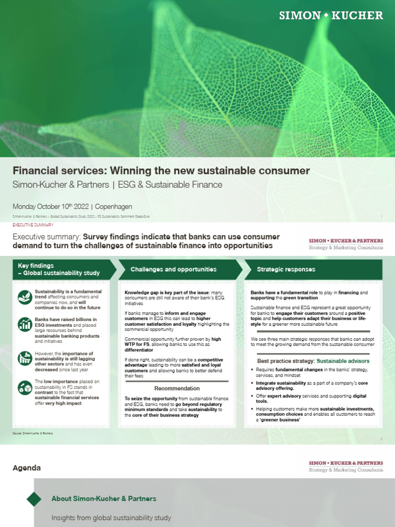Simon-Kucher - Partners - ESG Sustainable - Finance - Deep-Dive - 0 | PDF | Sustainability | Pricing