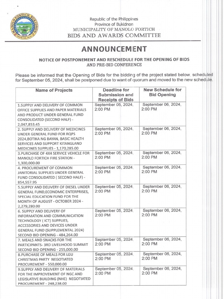Postponement Notice | PDF