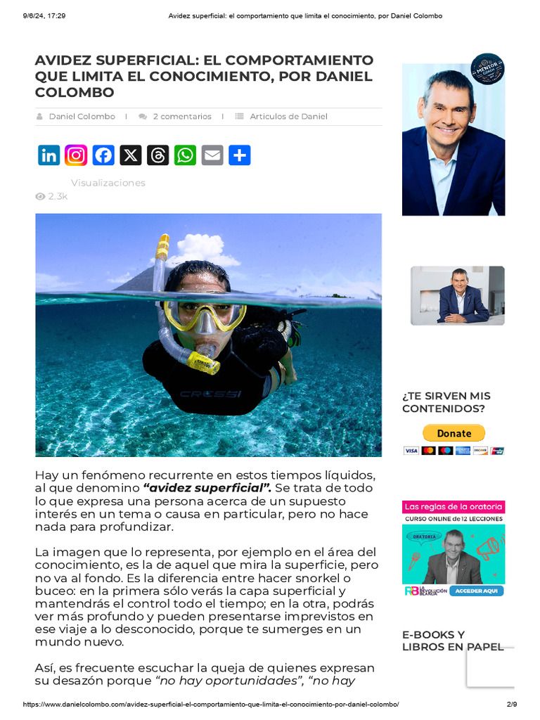 Avidez Superficial - El Comportamiento Que Limita El Conocimiento, Por ...