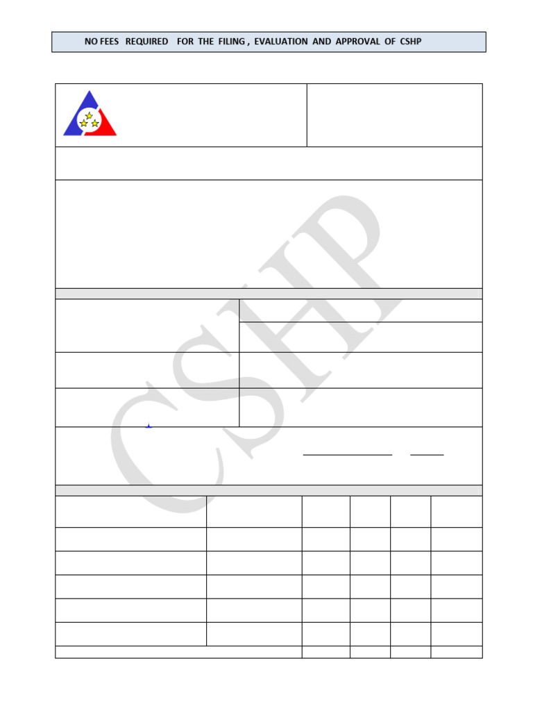 Application Form Cshp Tree Park Pdf