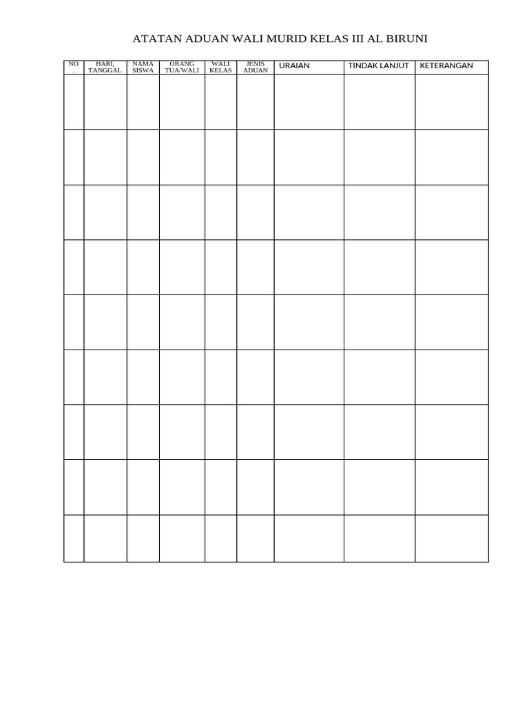 CATATAN ADUAN Dan LEGGER NILAI BU HUSNUL | PDF