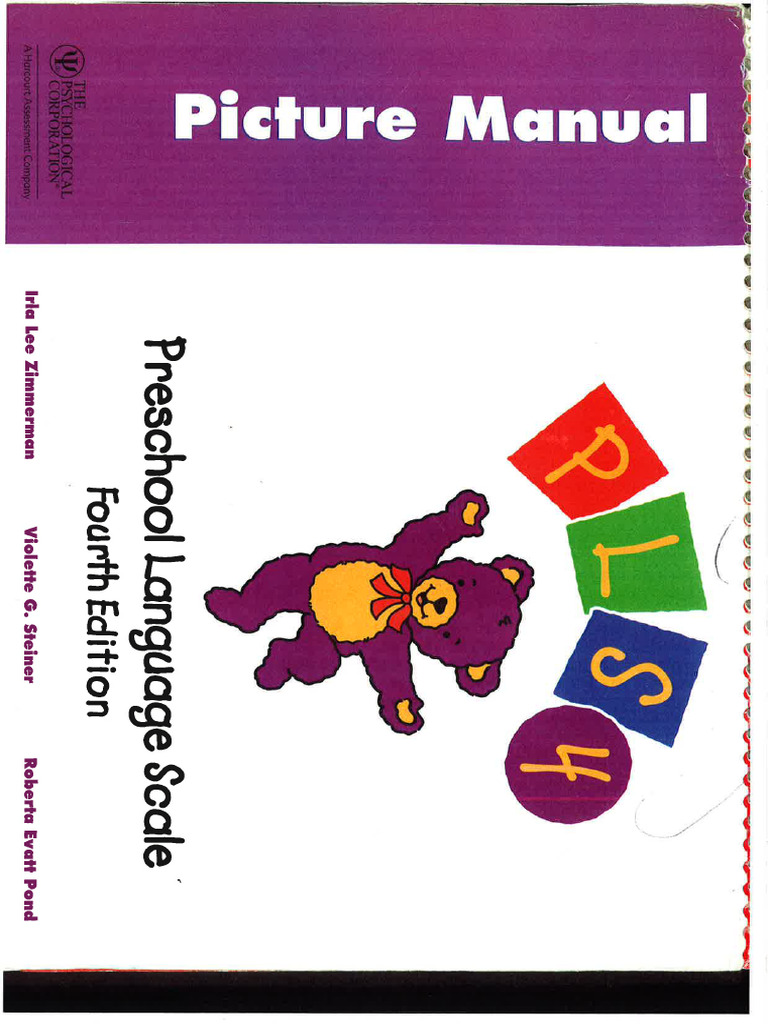 Preschool Language Scale Fourth EditionStimulus Book | PDF