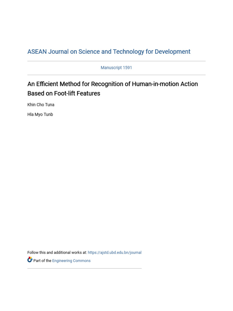 Efficient Human Action Recognition Method | PDF | Walking | Frame Rate