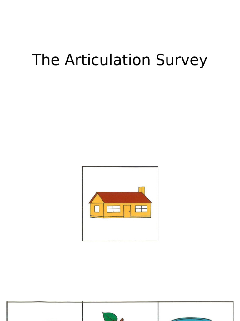 The Articulation Survey | PDF