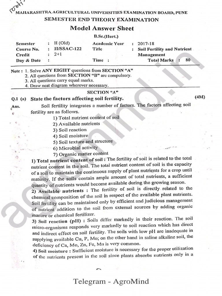 H-SSAC-122 Model Answer Paper 2017-18 (Old) | PDF