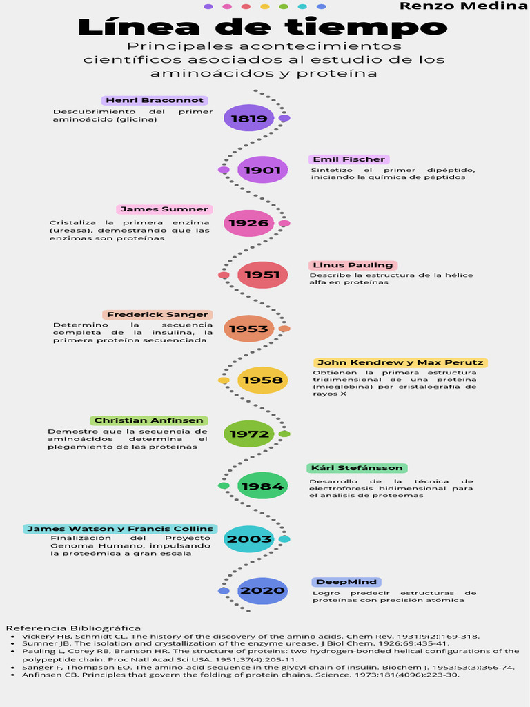 Infografía Cronológica Línea de Tiempo Timeline Sencillo Moderno Multicolor | PDF