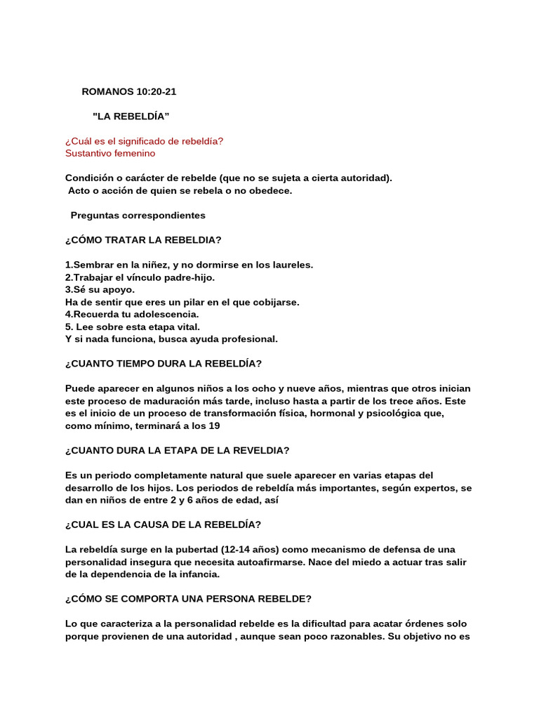 La Reveldia | PDF