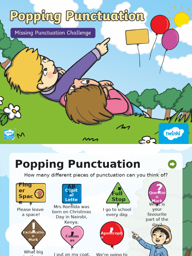 Popping Punctuation Powerpoint | PDF | Punctuation | Symbols