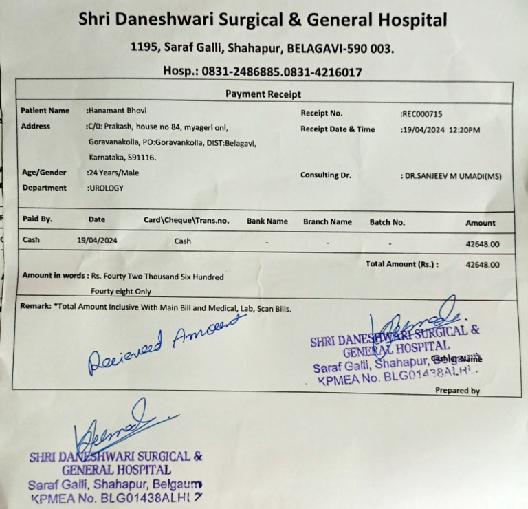 Pre Numbered Payment Receipt | PDF