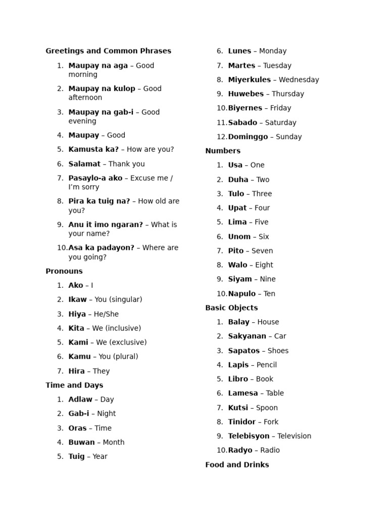 Basic Waray Language Guide | PDF | Linguistic Morphology