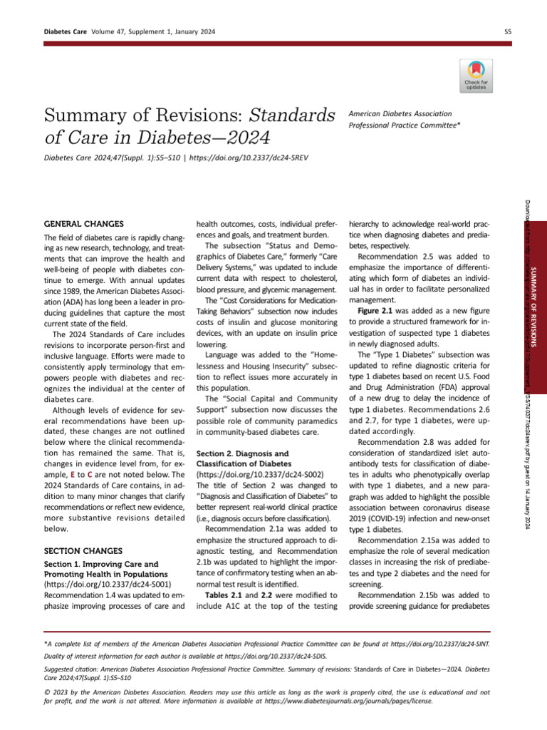 ADA-2024 Summary | PDF