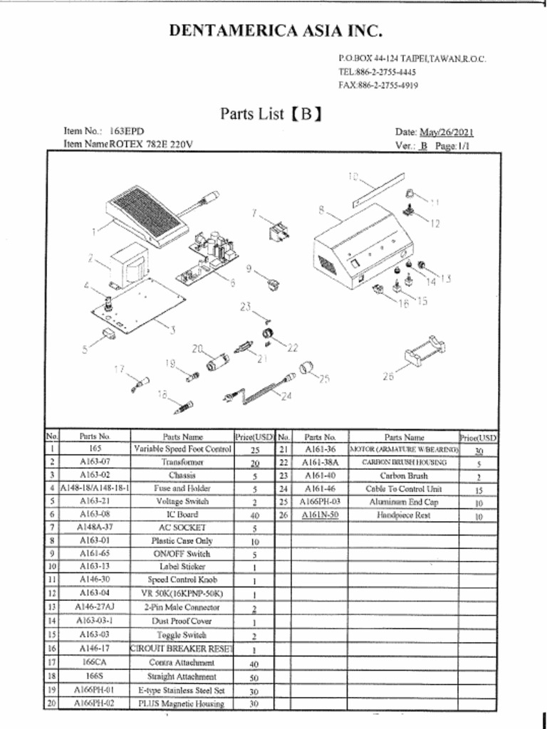 163epd - Rotex 782e 220V | PDF