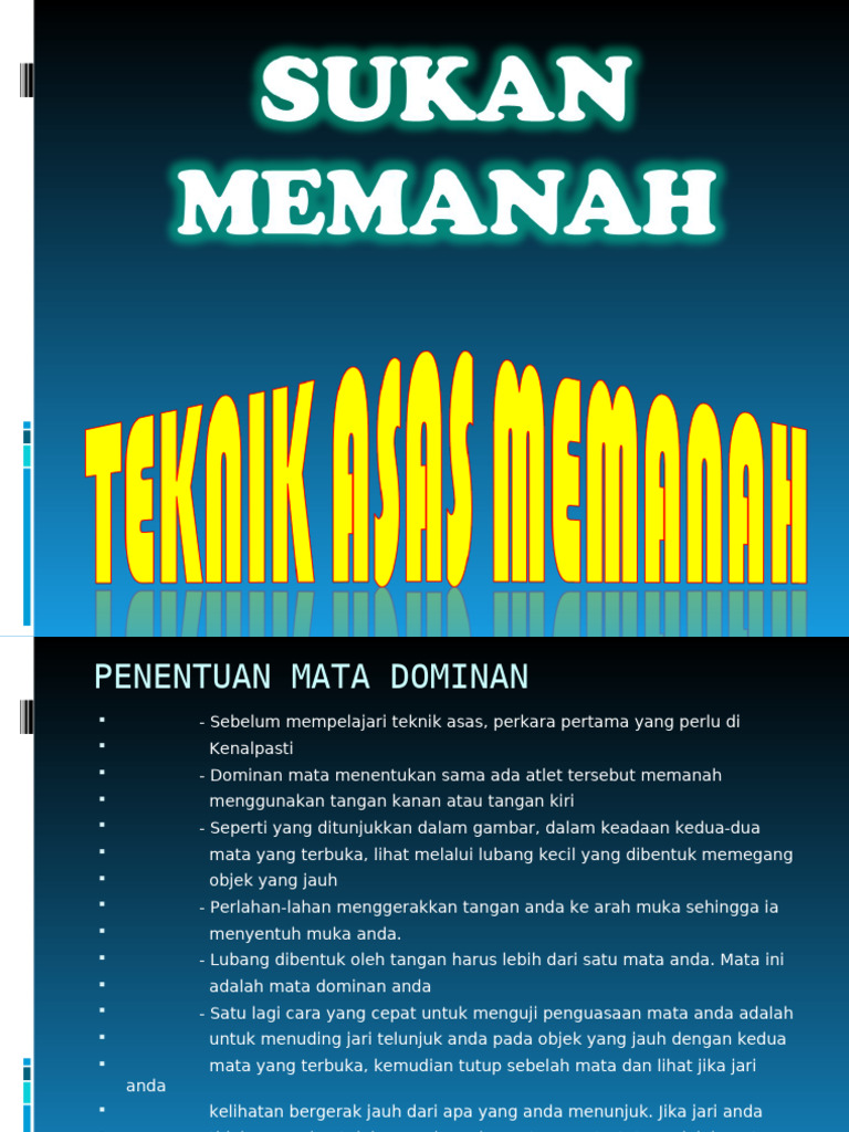 Teknik Asas Memanah | PDF