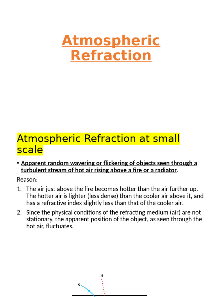 Grade 10 Atmospheric Refraction | PDF