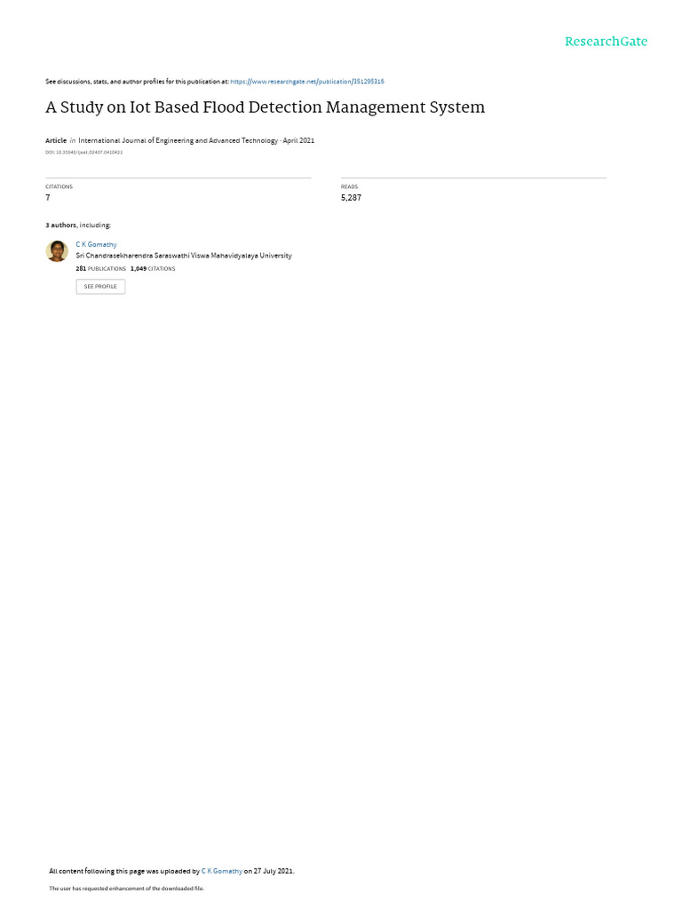 IoT Based Flood Monitoring System 5 | PDF