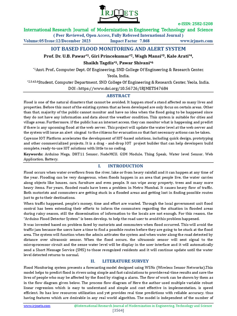 IoT Based Flood Monitoring System 3 | PDF
