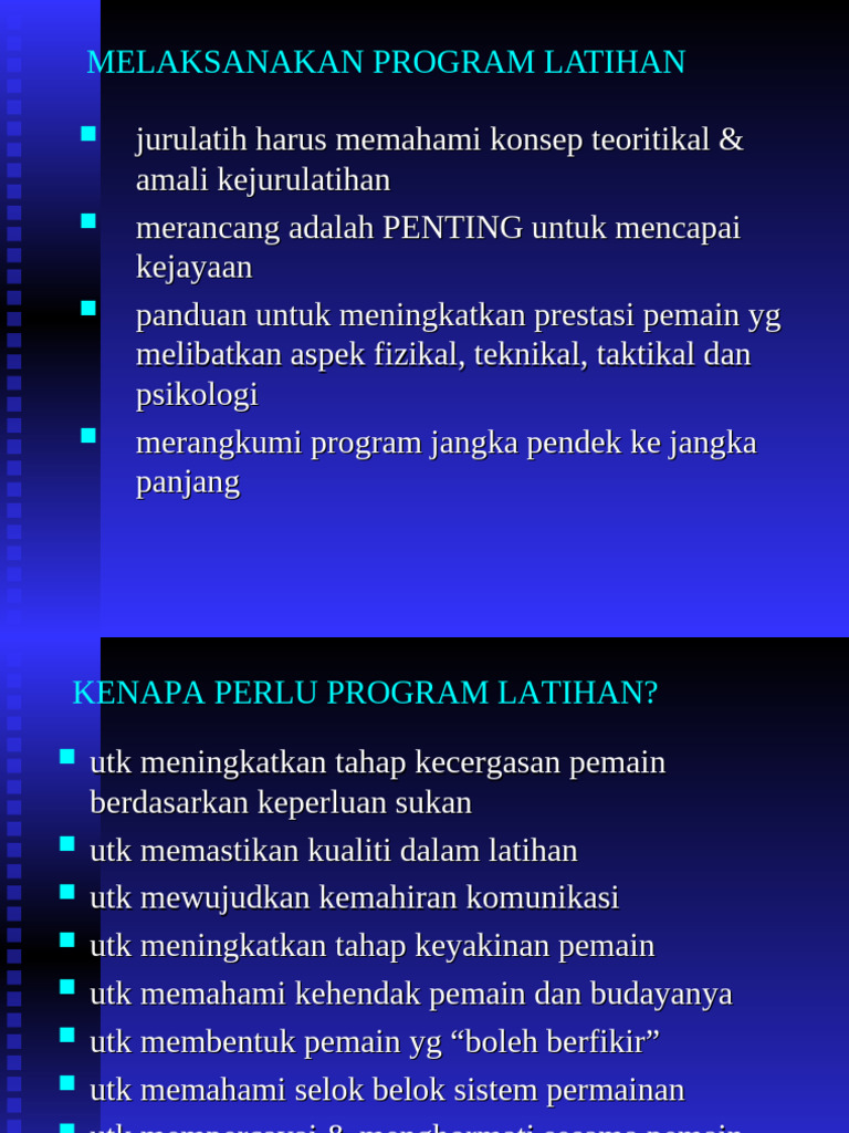Perancangan Program Latihan | PDF