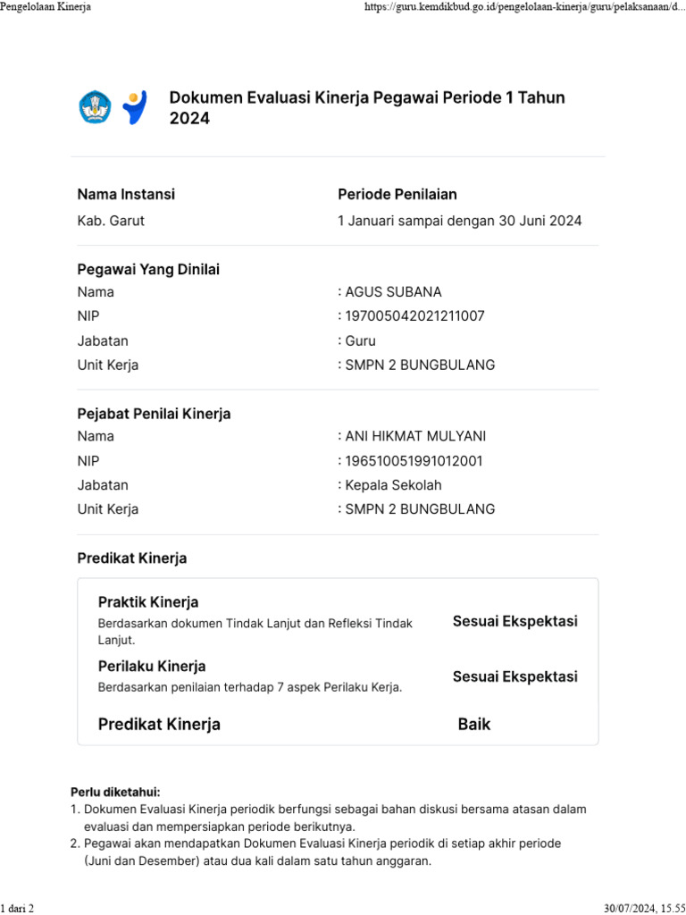 Pengelolaan Kinerja Mang Aju | PDF