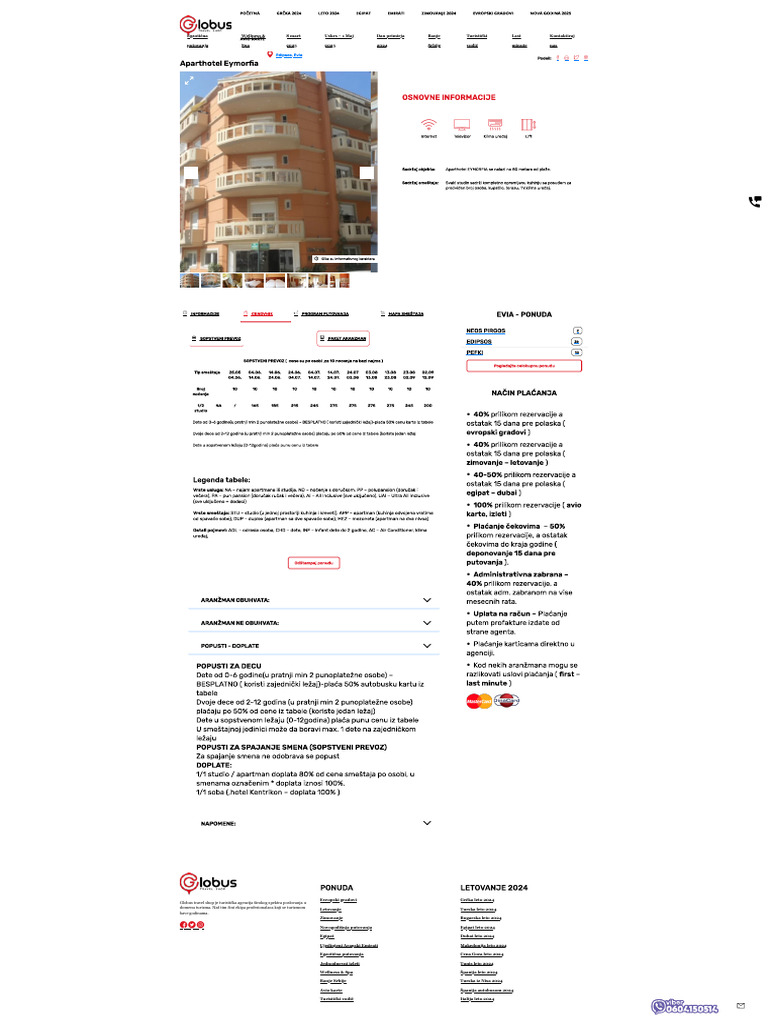 Aparthotel EYMORFIA Edipsos Evia Letovanje 2024 | PDF