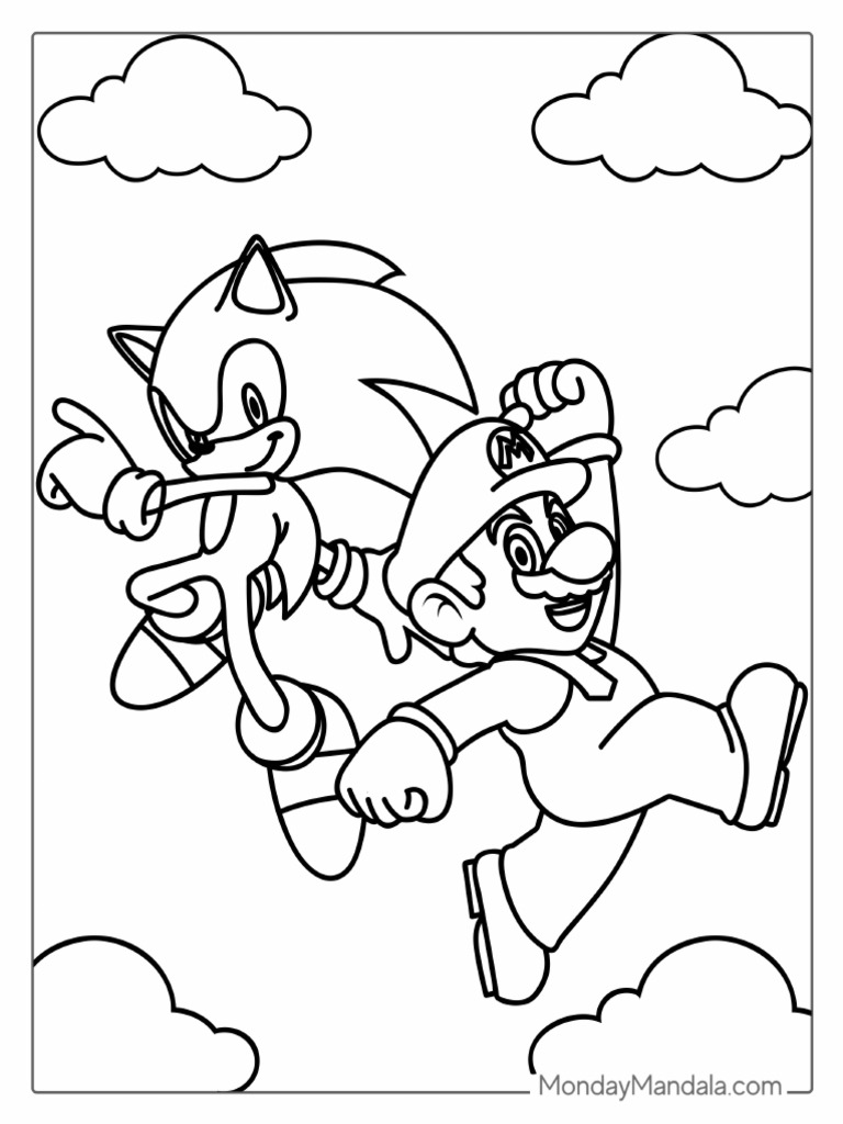 Mario and Sonic Coloring | PDF