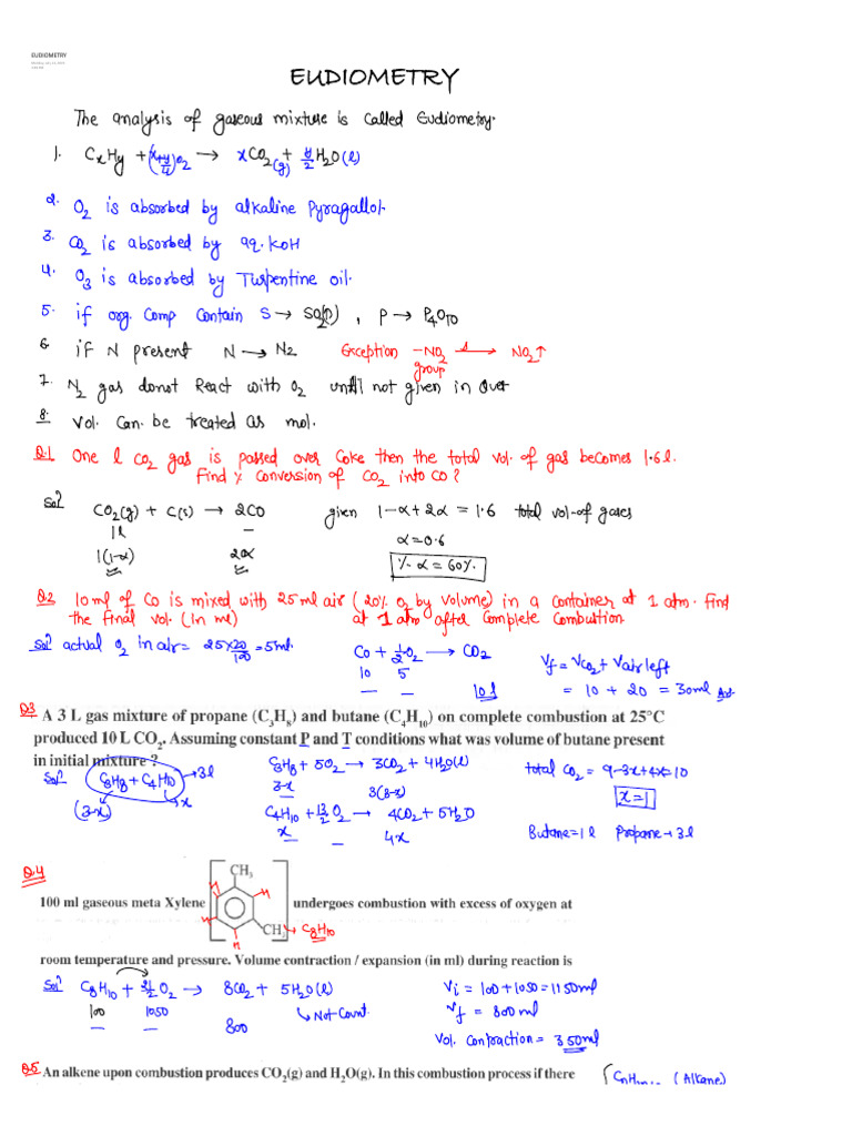 Eudiometry 2021 | PDF