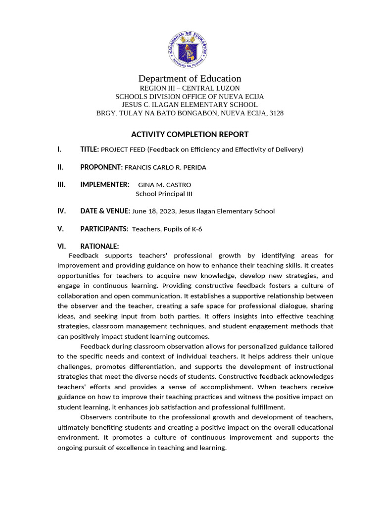 Acr - Project Feed | PDF