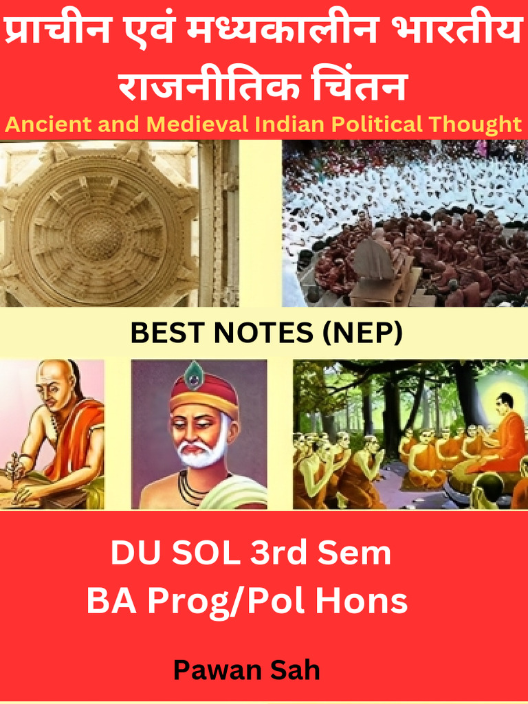 NOTES HINDI Ancient and Medieval Indian Political Thought 3RD SEM | PDF
