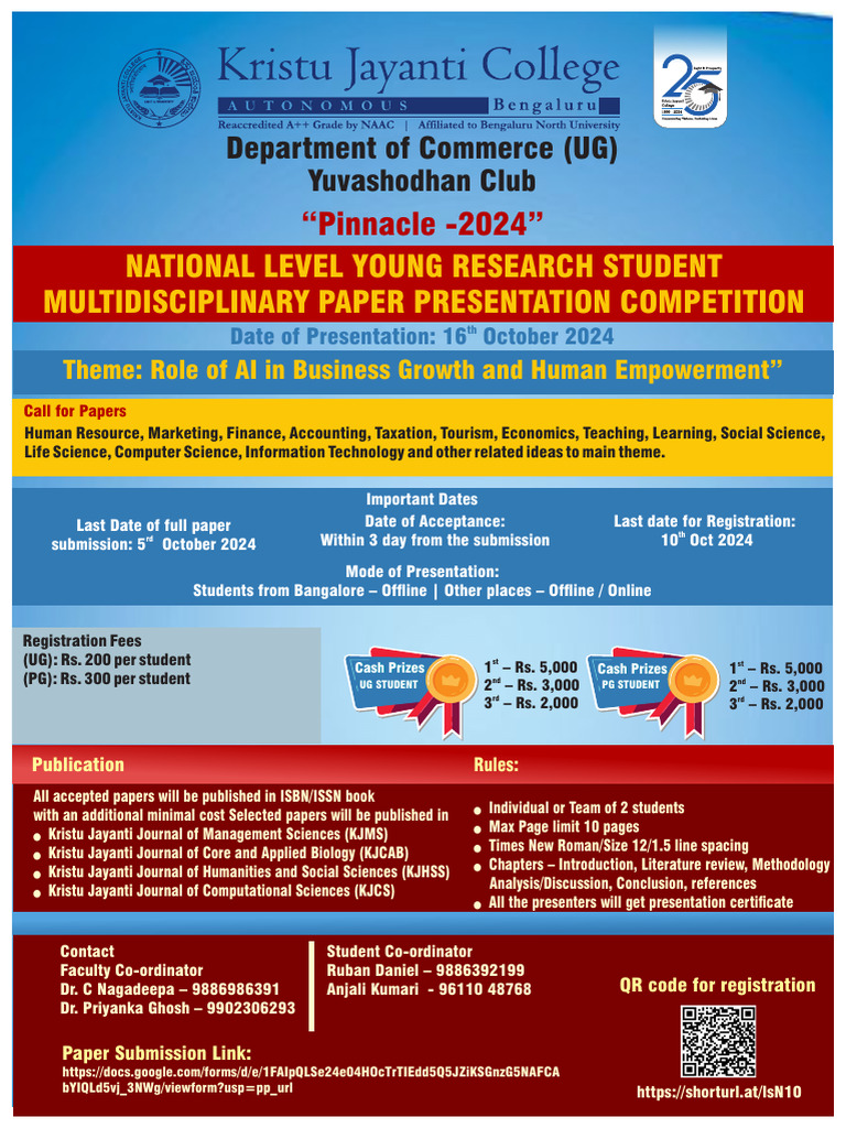 Pinnacle - 2024 Paper Presentation (Hybrid Mode) | PDF