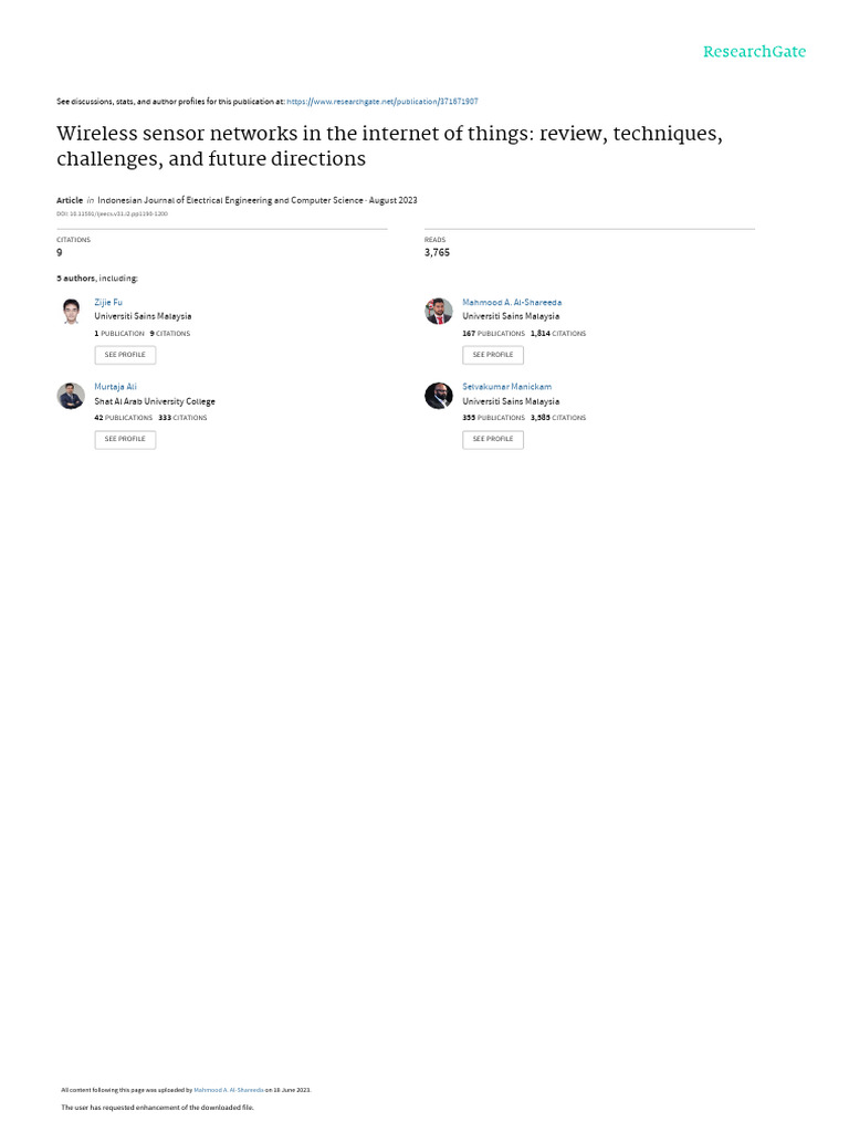 Wireless Sensor Network Pdf