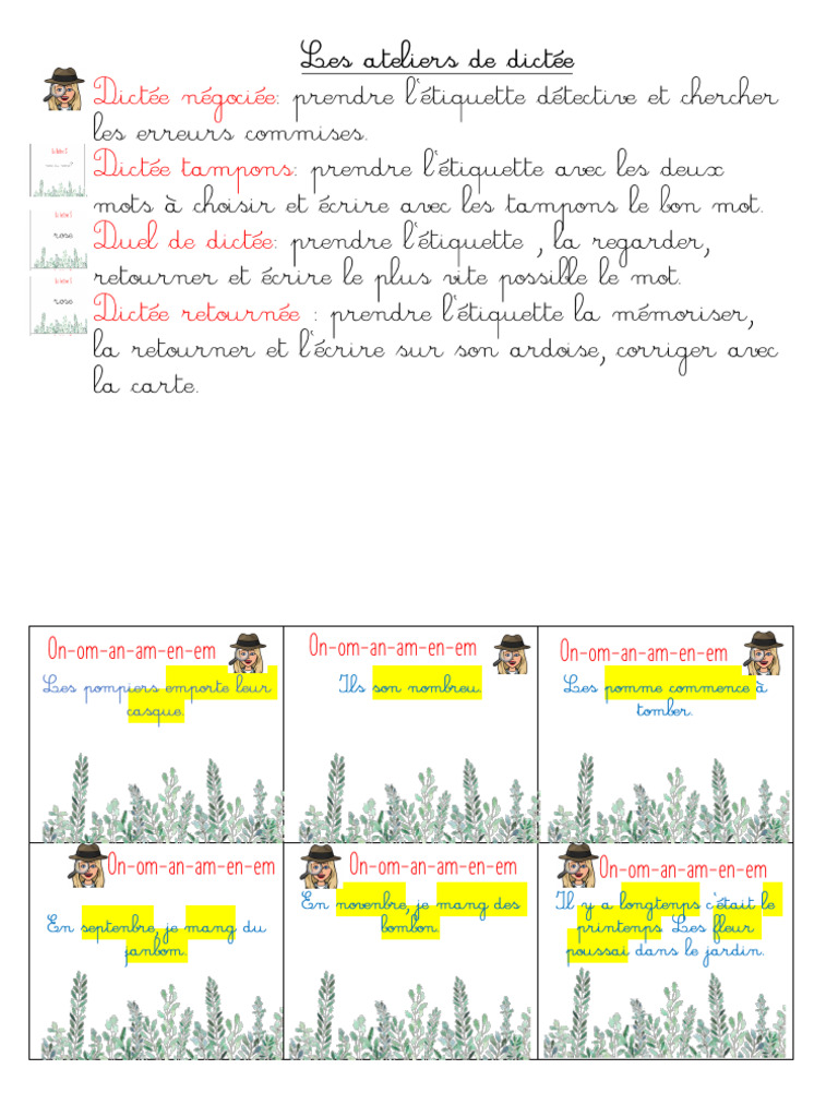 Atelier de Dictee | PDF